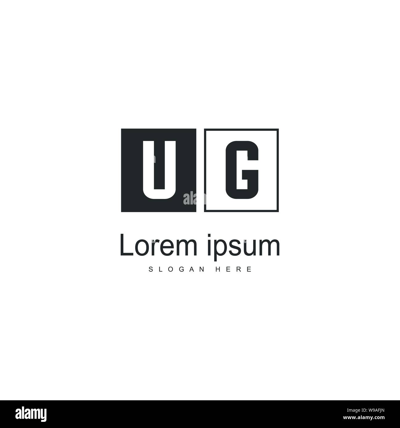 UG Letter Logo Design. Creative Modern UG Letters Icon Illustration ...