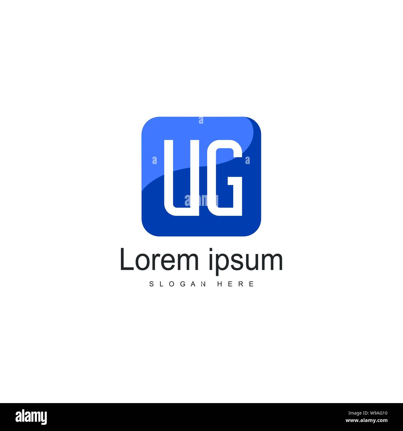 UG Letter Logo Design. Creative Modern UG Letters Icon Illustration ...