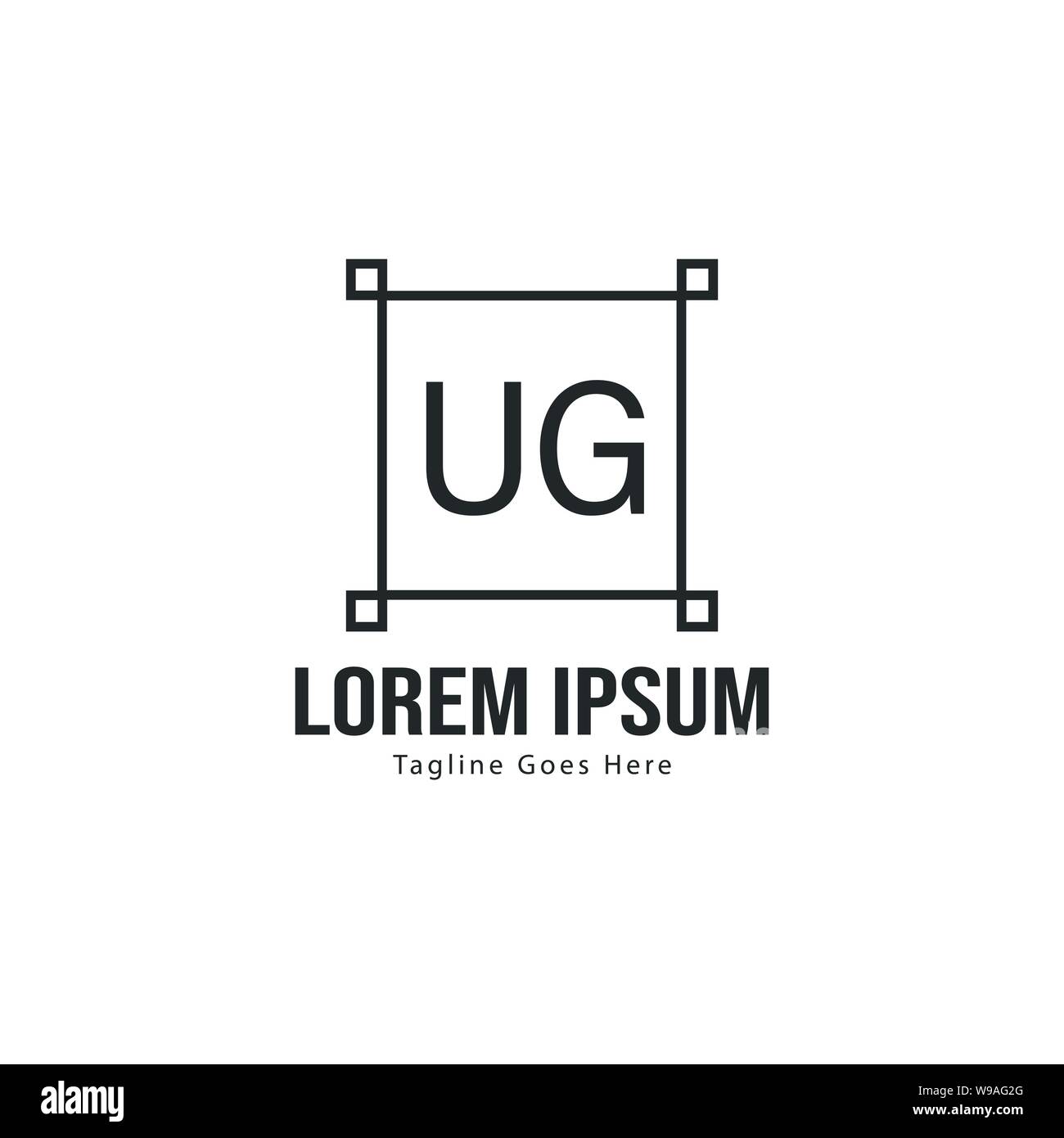 UG Letter Logo Design. Creative Modern UG Letters Icon Illustration ...