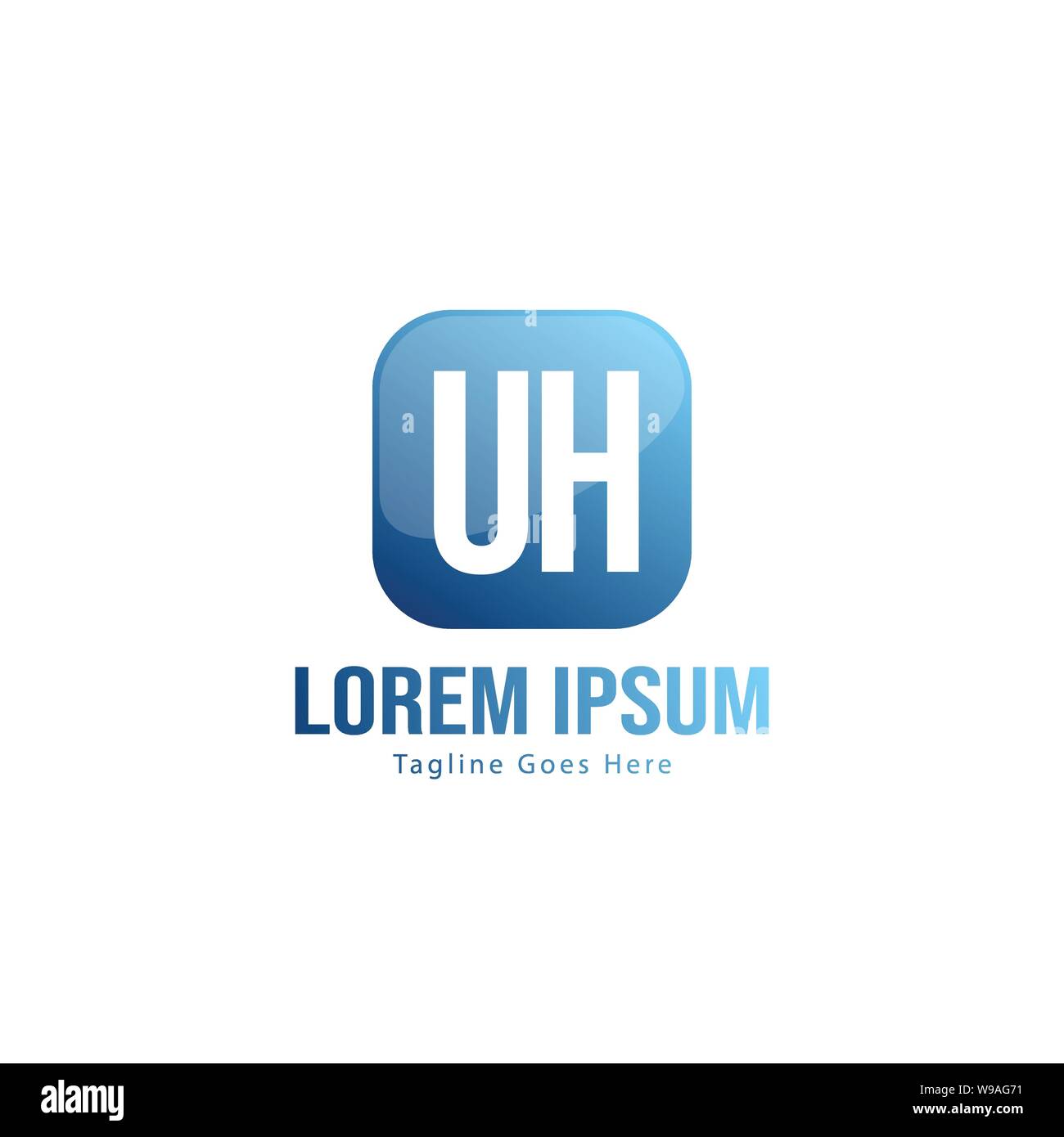 UH Letter Logo Design. Creative Modern UH Letters Icon Illustration ...