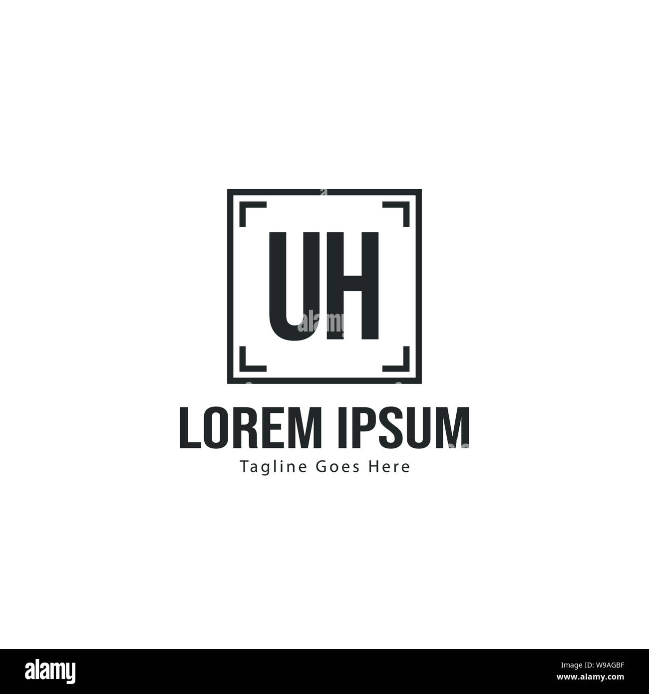 UH Letter Logo Design. Creative Modern UH Letters Icon Illustration ...