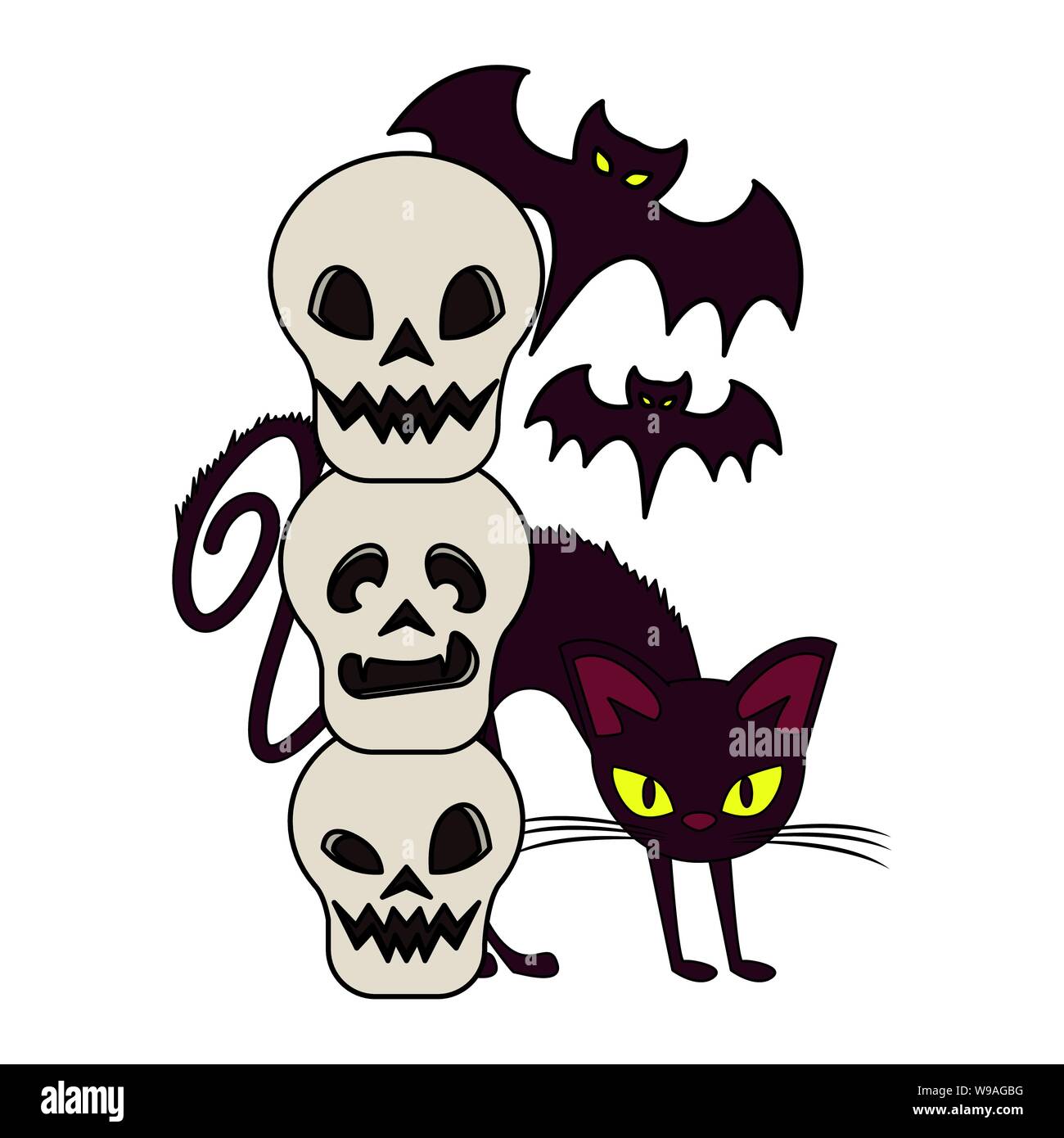 halloween october scary celebration cartoon Stock Vector Image & Art ...