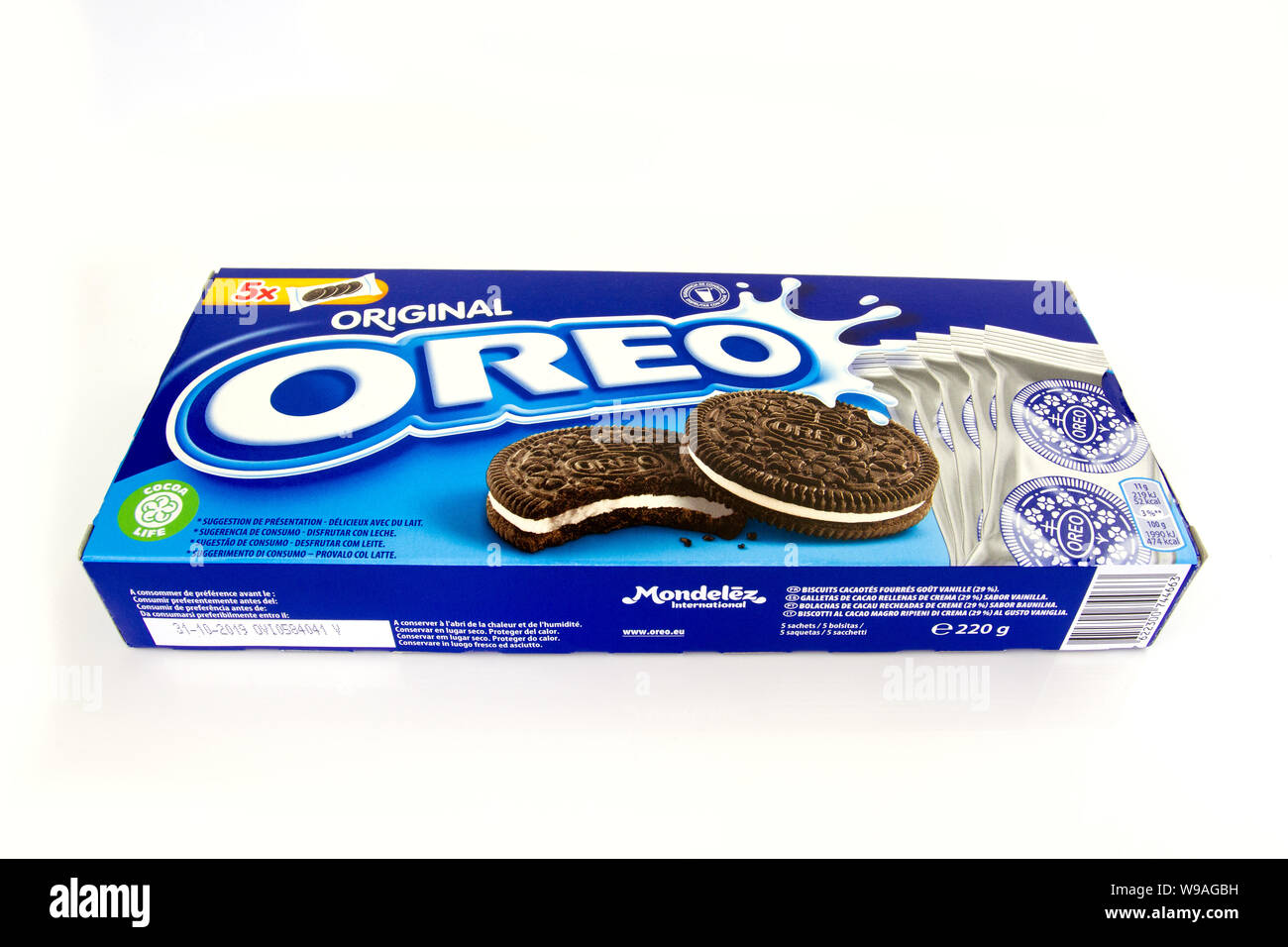 box of oreo isolated on white background Stock Photo - Alamy
