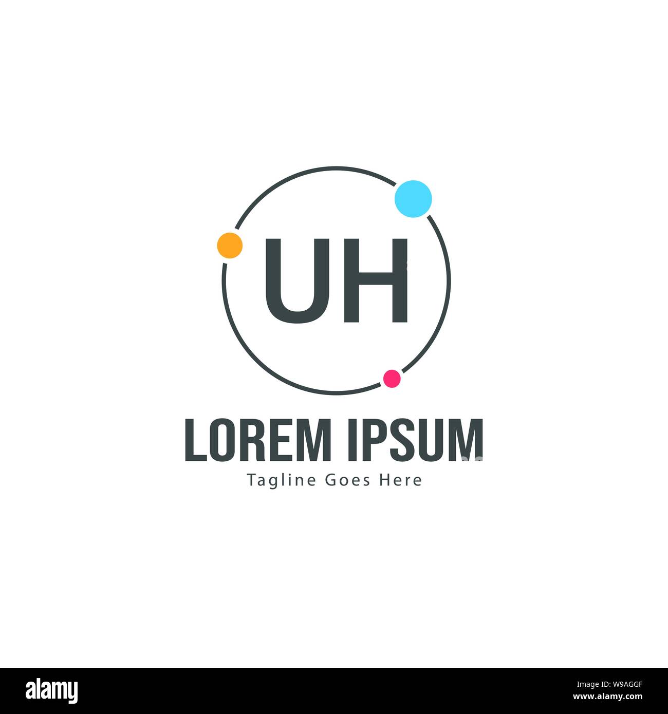 UH Letter Logo Design. Creative Modern UH Letters Icon Illustration ...