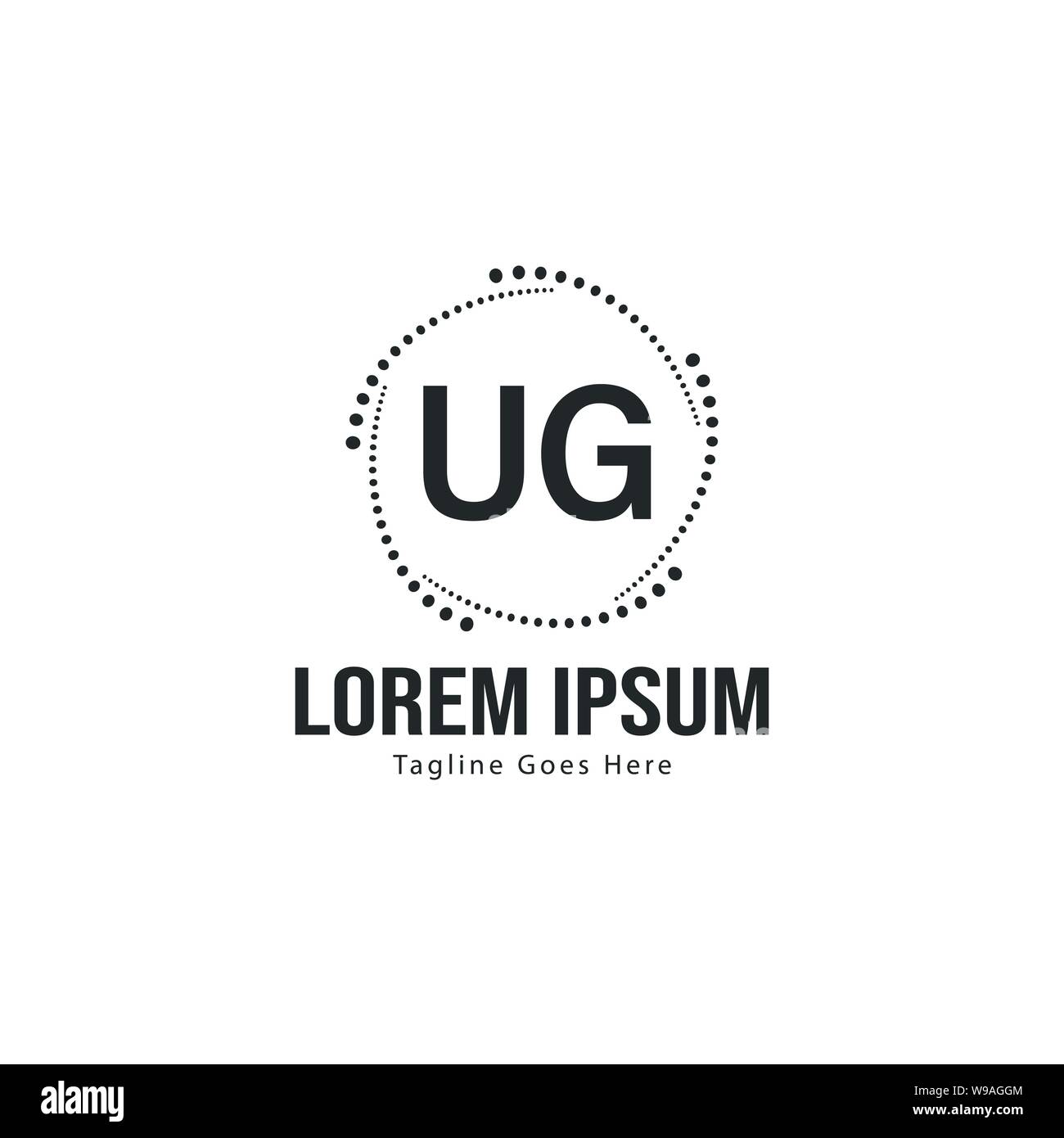 UG Letter Logo Design. Creative Modern UG Letters Icon Illustration ...