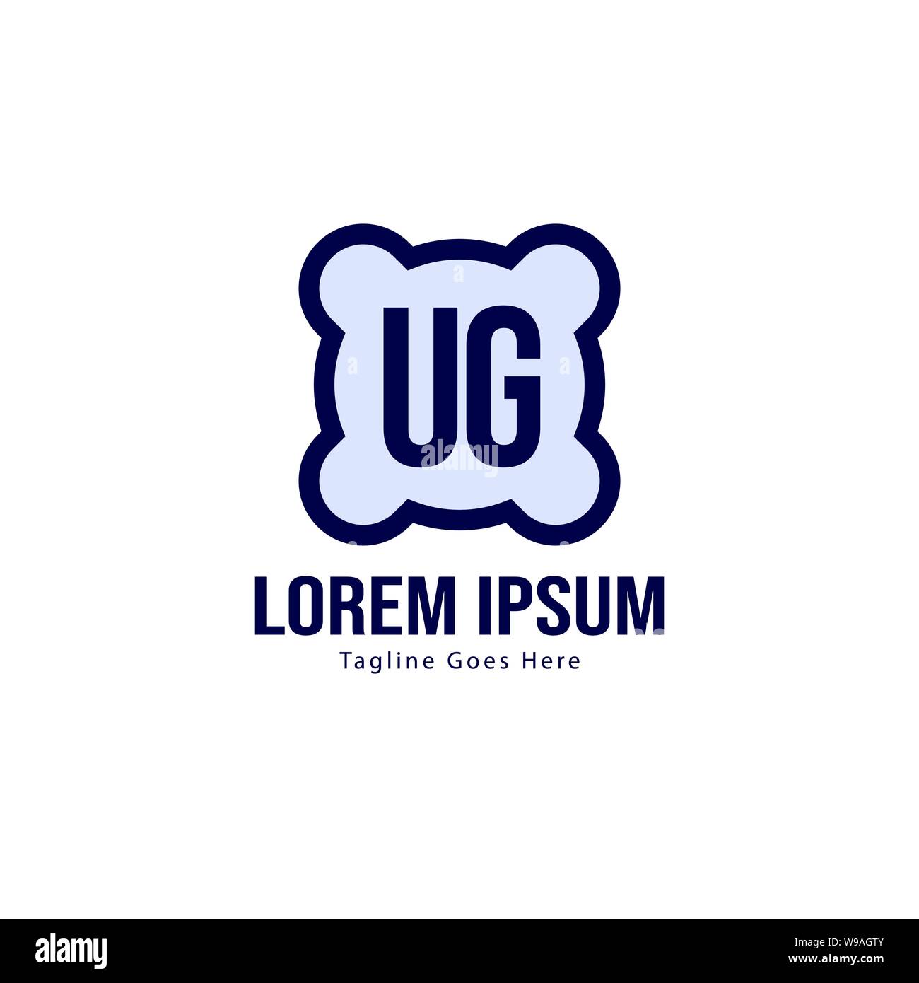 UG Letter Logo Design. Creative Modern UG Letters Icon Illustration ...