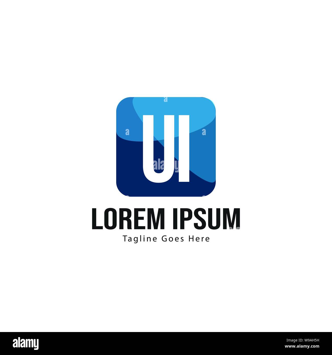 UI Letter Logo Design. Creative Modern UI Letters Icon Illustration ...