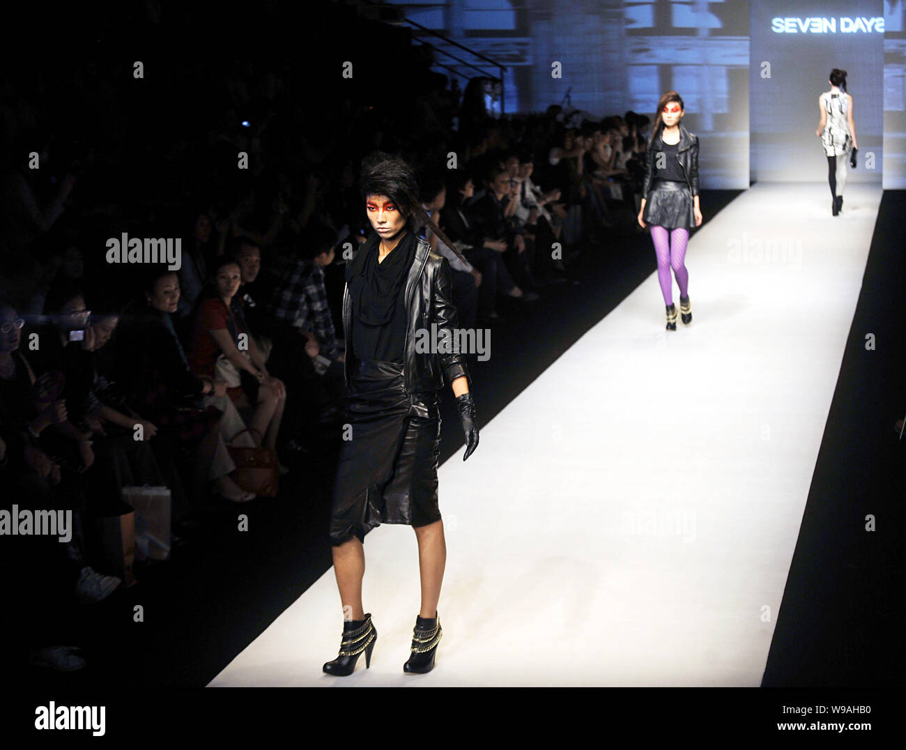 Models parade to show the new collections in the Seven Days fashion ...