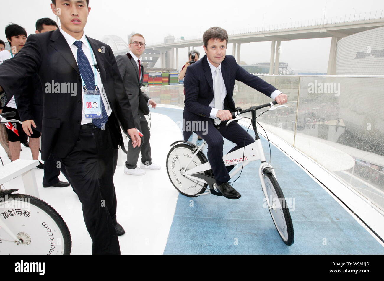 His Royal Highness Crown Prince Frederik of Denmark, right, rides a ...