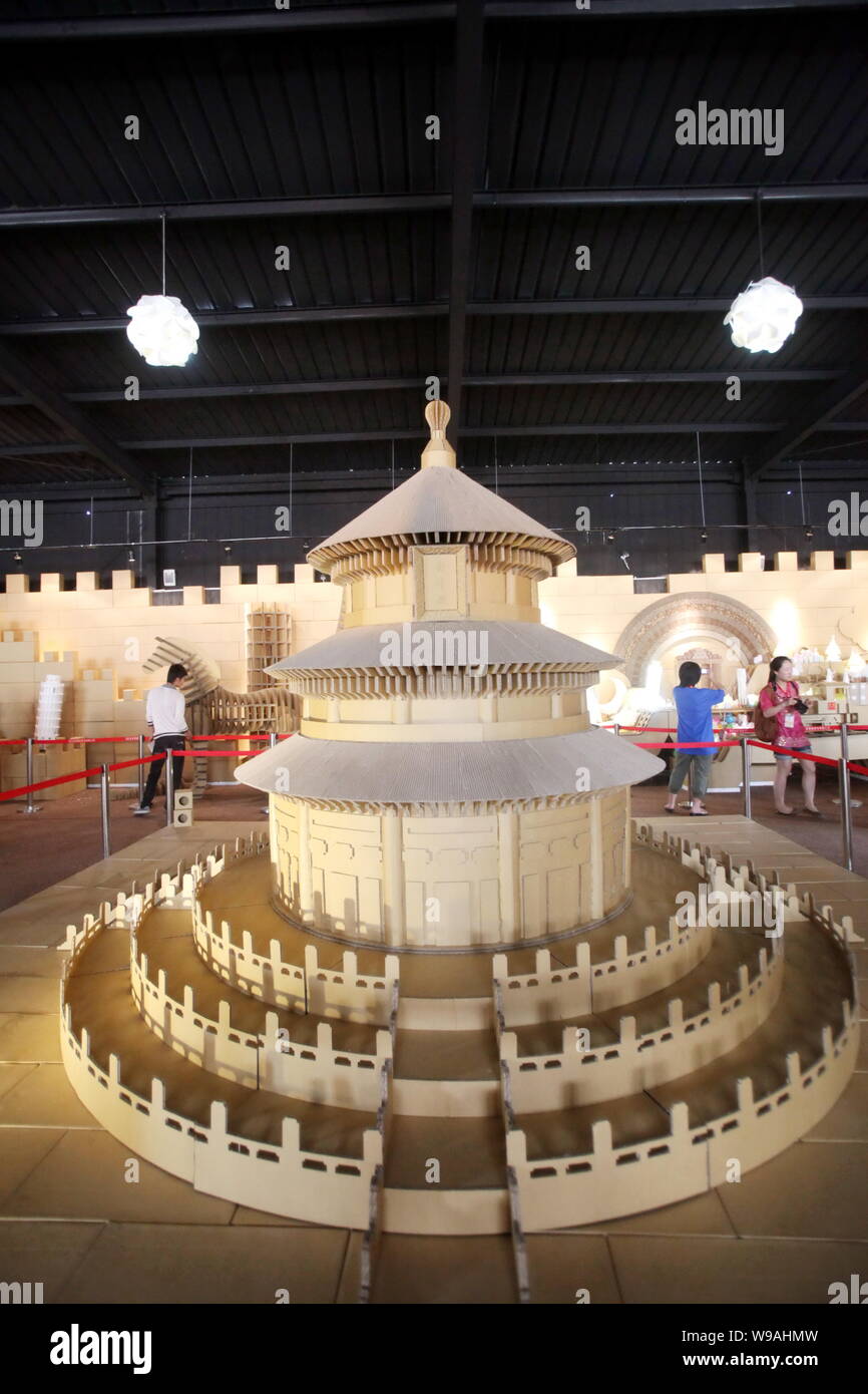A replica of the Hall of Prayer for Good Harvests in the Temple of Heaven, also known as Tiantan ...