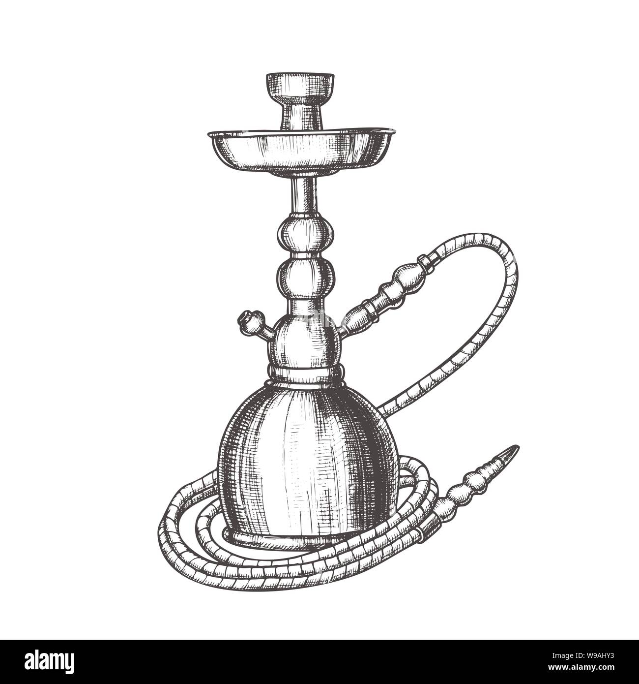 Hookah Lounge Cafe Relax Equipment Vintage Vector Stock Vector Image ...