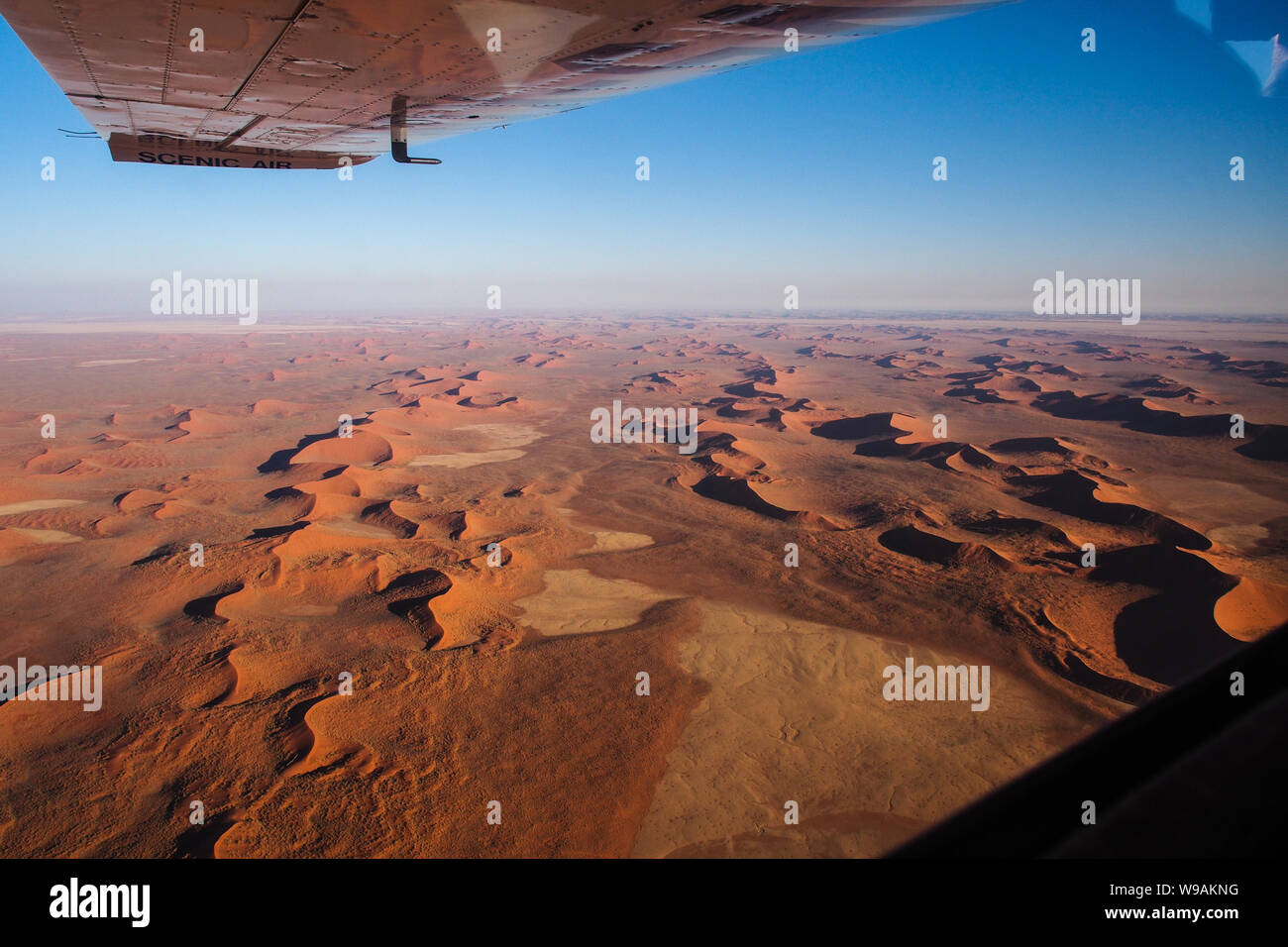 Aerial view of the coastal dunes of the Namib desert, Namibia Skeleton ...