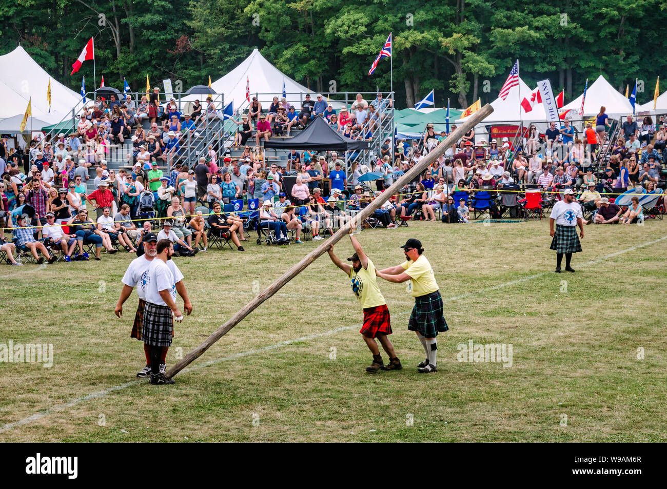 Fergus, Ontario, Canada - 08 11 2018: Traditional Scottish heavies ...