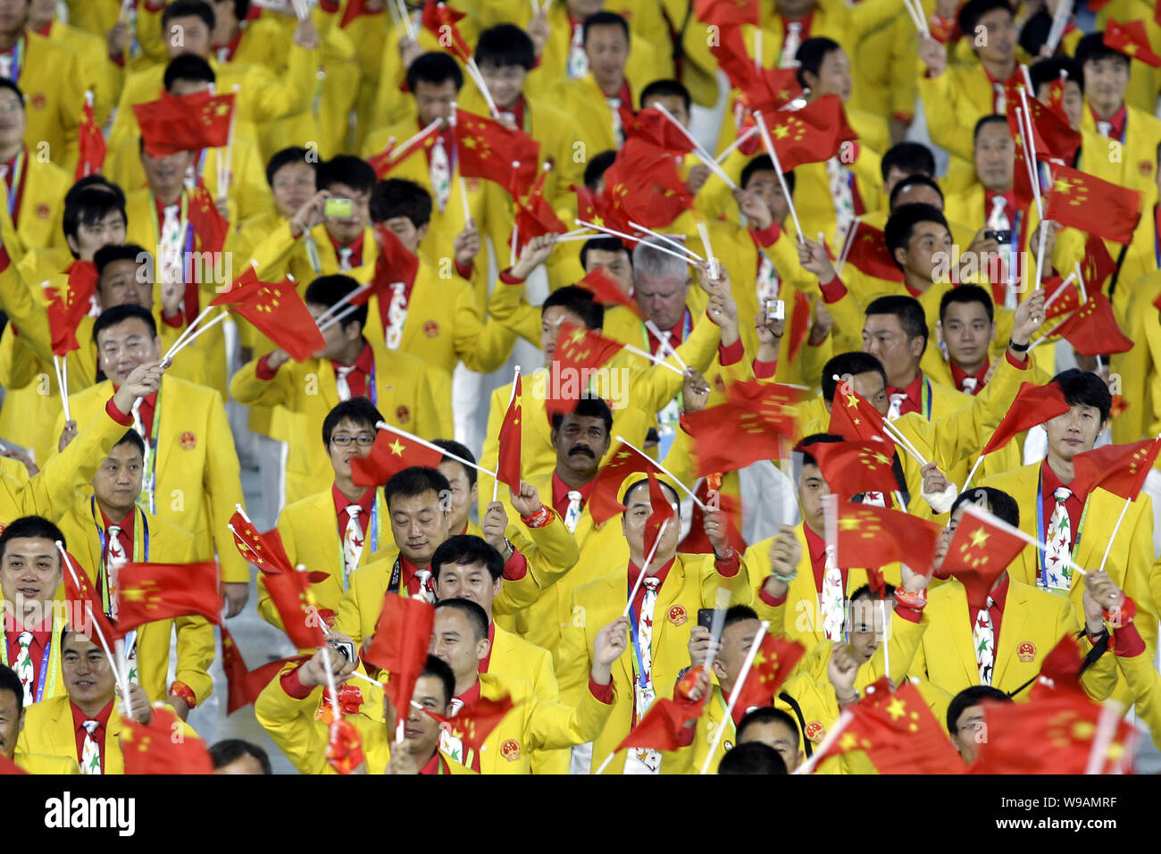 The Chinese delegation attend the opening ceremony of the 16th Asian ...