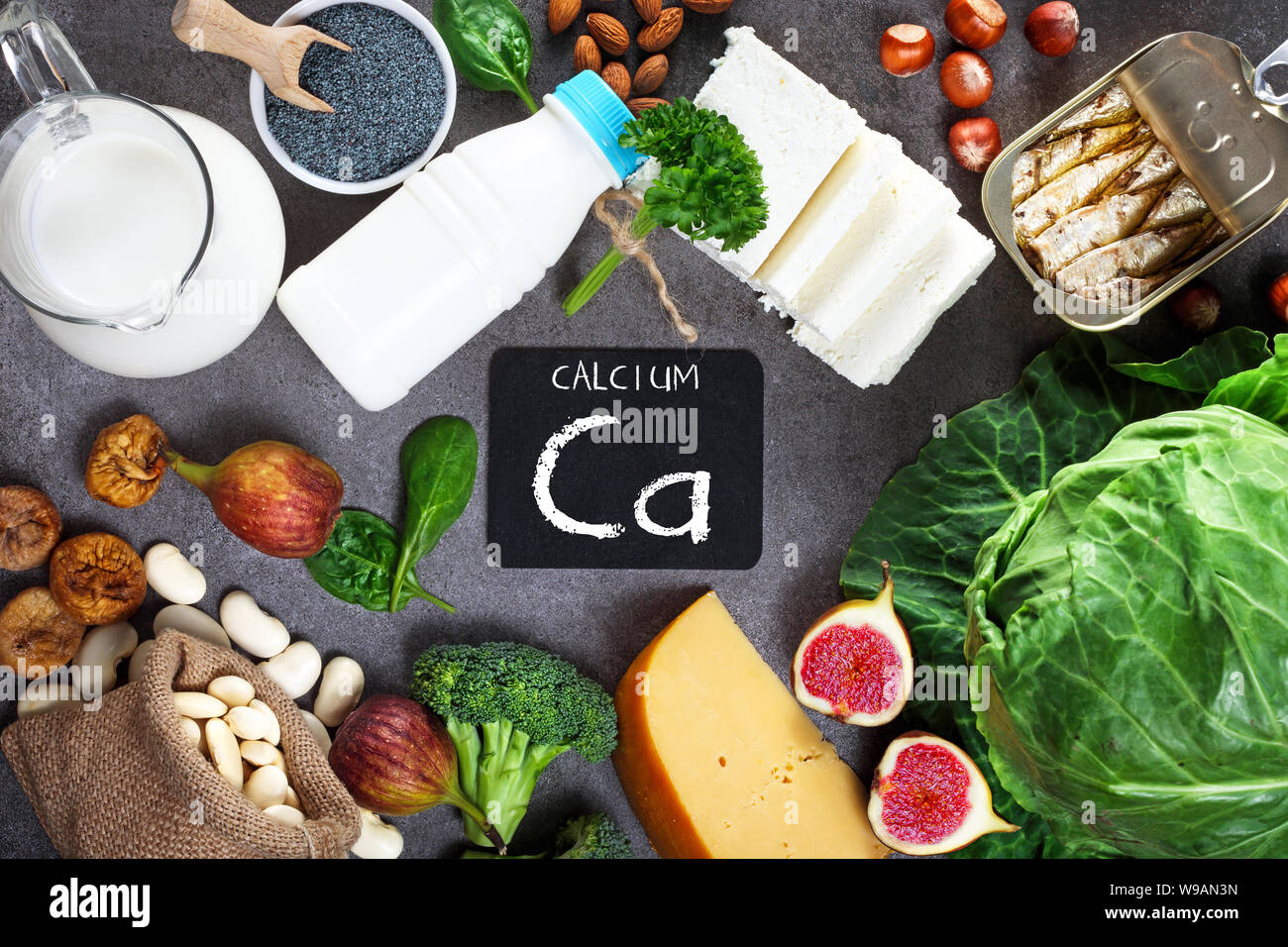 Calcium rich foods hi-res stock photography and images - Alamy