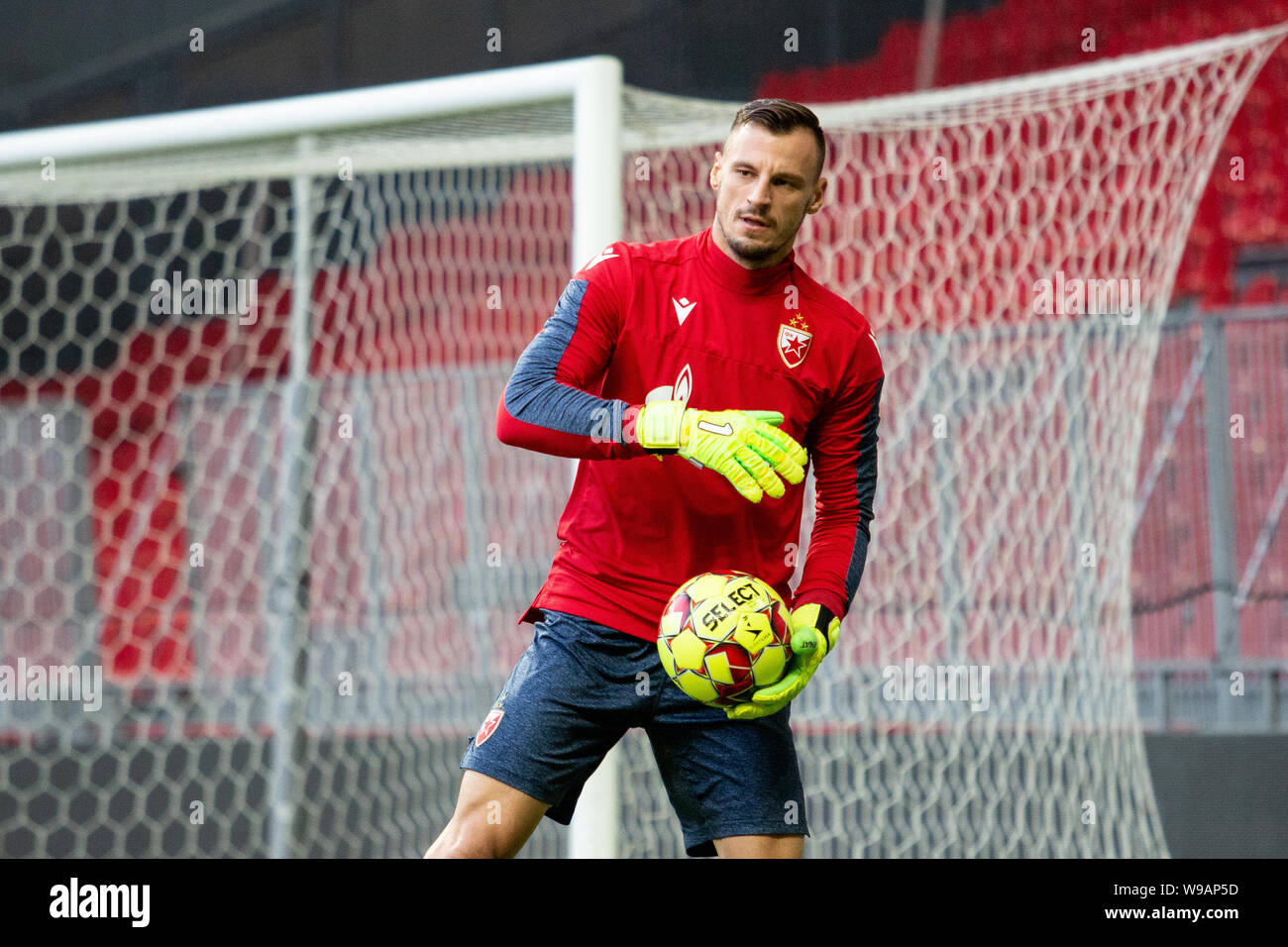 Copenhagen, Denmark. 12th Aug, 2019. Red Star Belgrade's Zoran Popovic ...