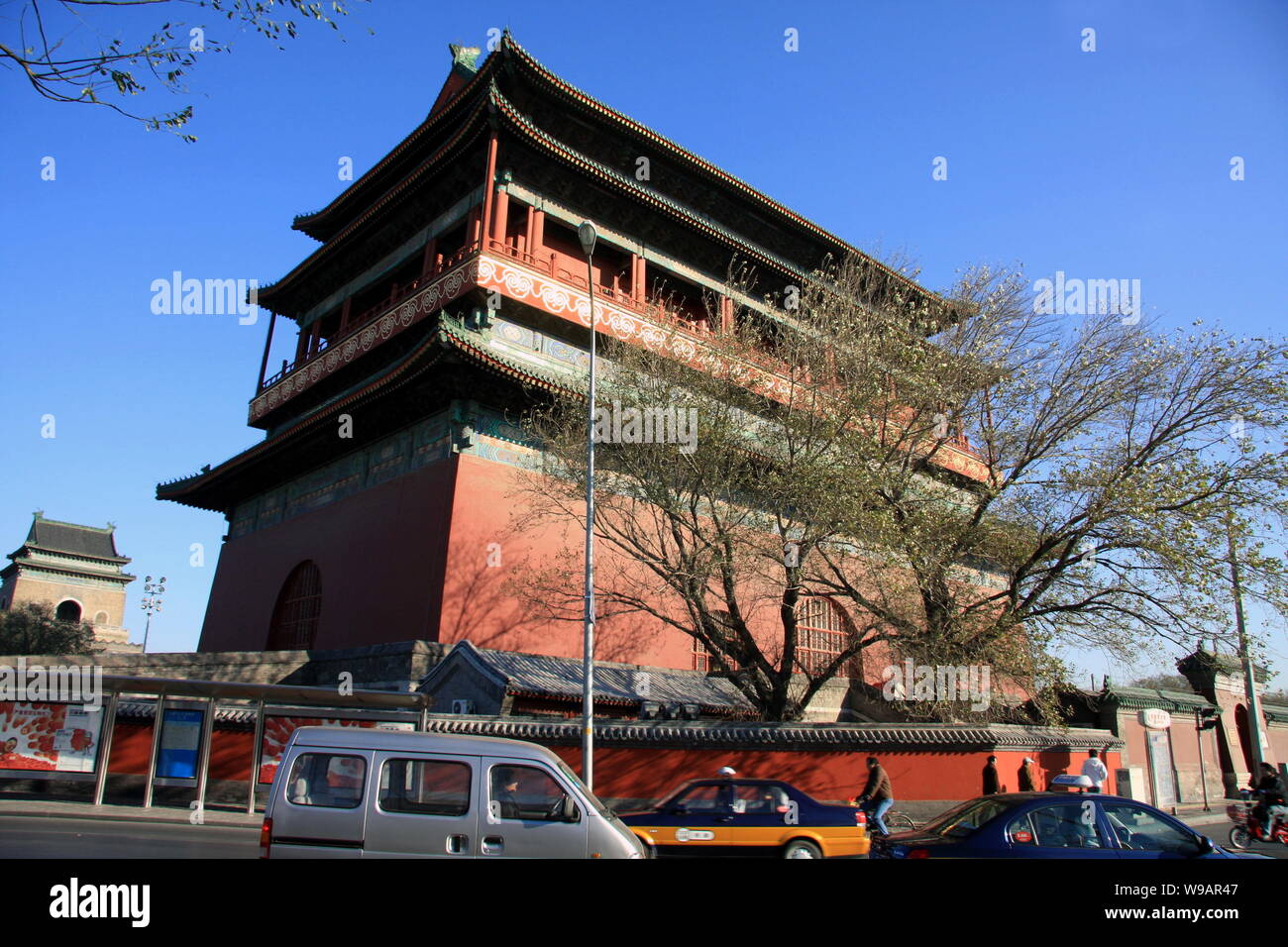 --FILE-- View of the Drum Tower in Beijing, China, November 29, 2008 ...