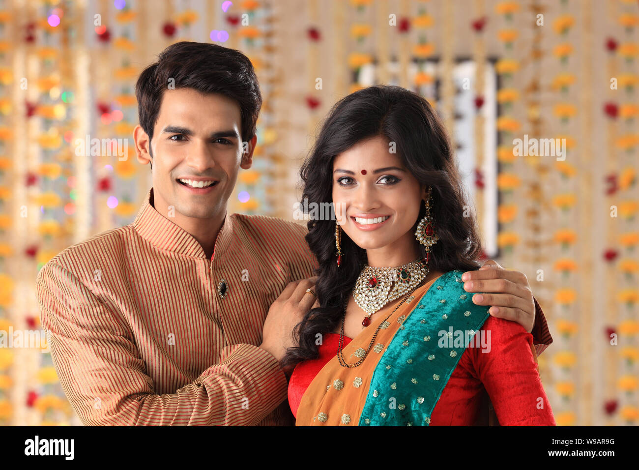 Indian couple diwali festival romance hi-res stock photography and ...