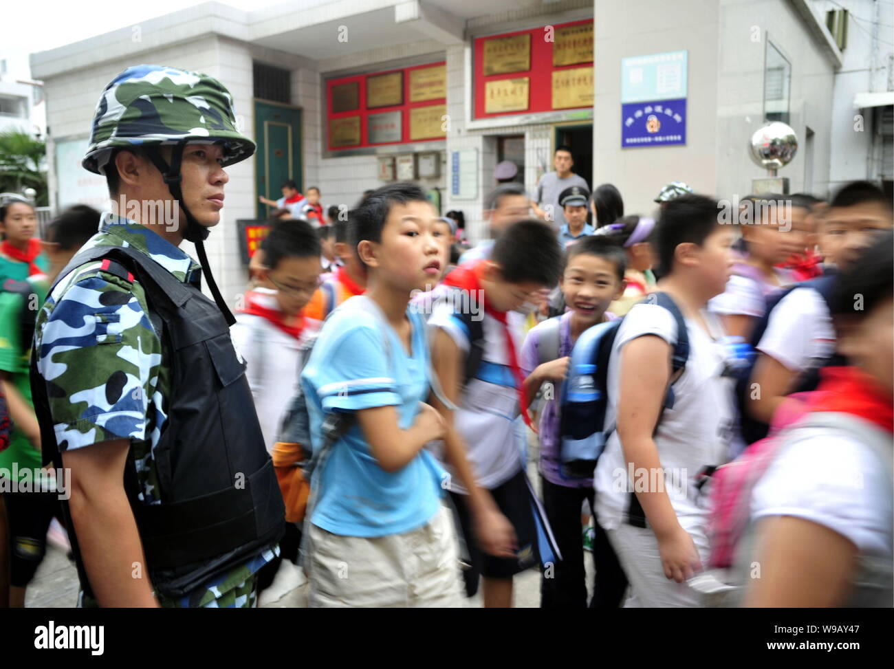 Security guard of school gate hi-res stock photography and images - Alamy