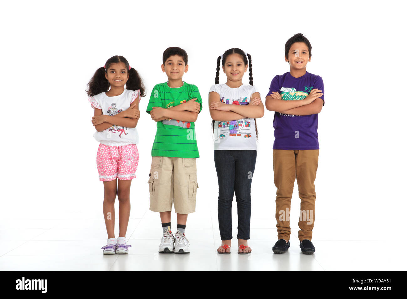 Group of children standing together Stock Photo - Alamy
