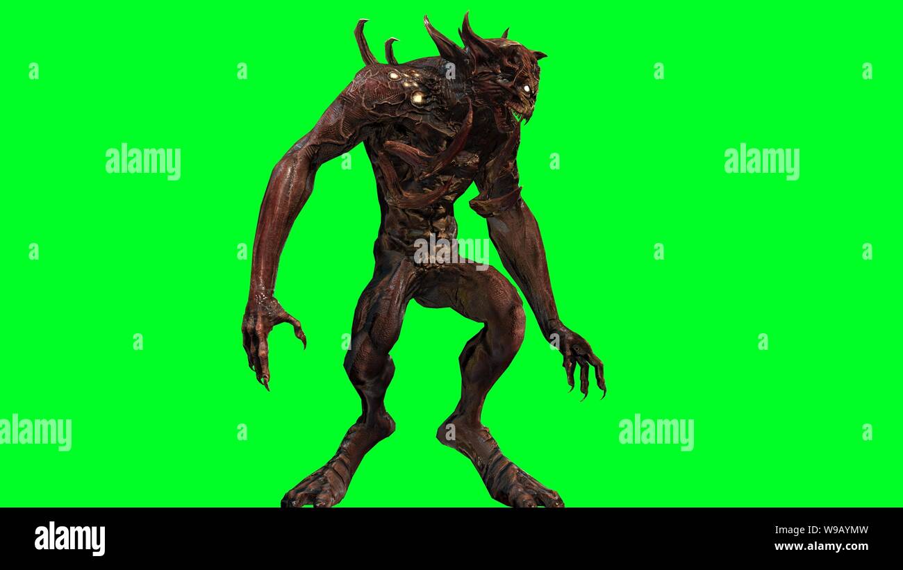 Nuclear post-apocalypse predator mutant soldier 3d render Stock Photo ...