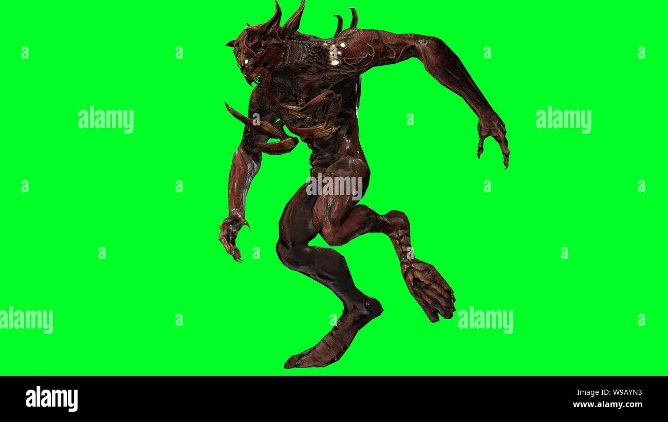 Nuclear post-apocalypse predator mutant soldier 3d render Stock Photo ...