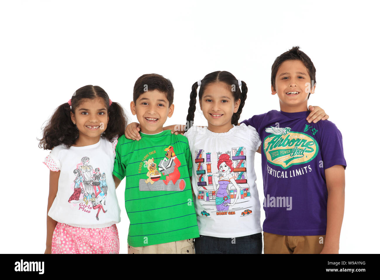 Group of children standing together Stock Photo - Alamy