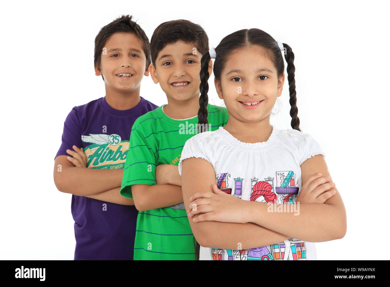 Group of children standing together Stock Photo - Alamy
