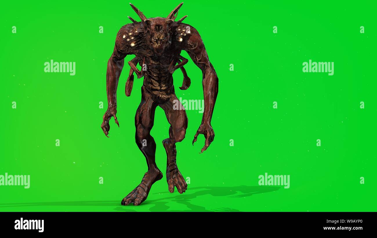 Nuclear post-apocalypse predator mutant soldier 3d render Stock Photo ...