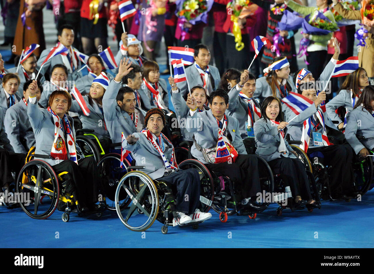 Thai delegates attend the opening ceremony of the Guangzhou 2010 Asian ...