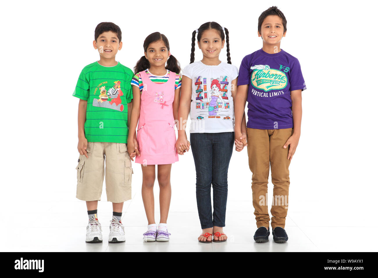 Group of children standing together Stock Photo - Alamy