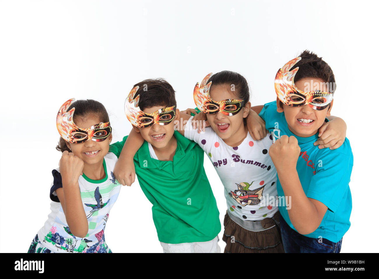 Group of children standing together Stock Photo - Alamy