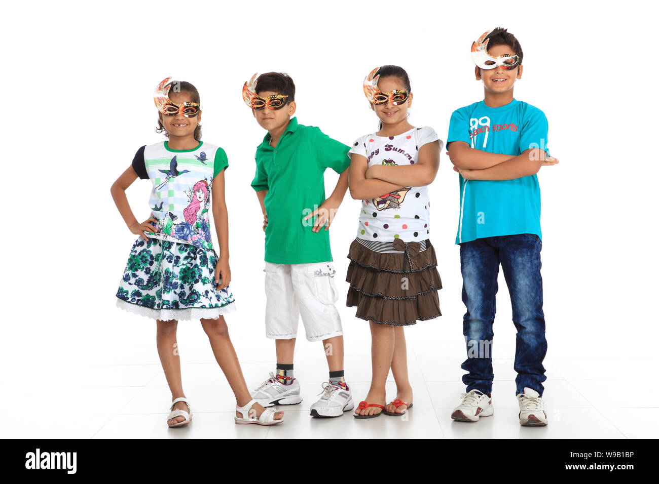 Group of children standing together Stock Photo - Alamy
