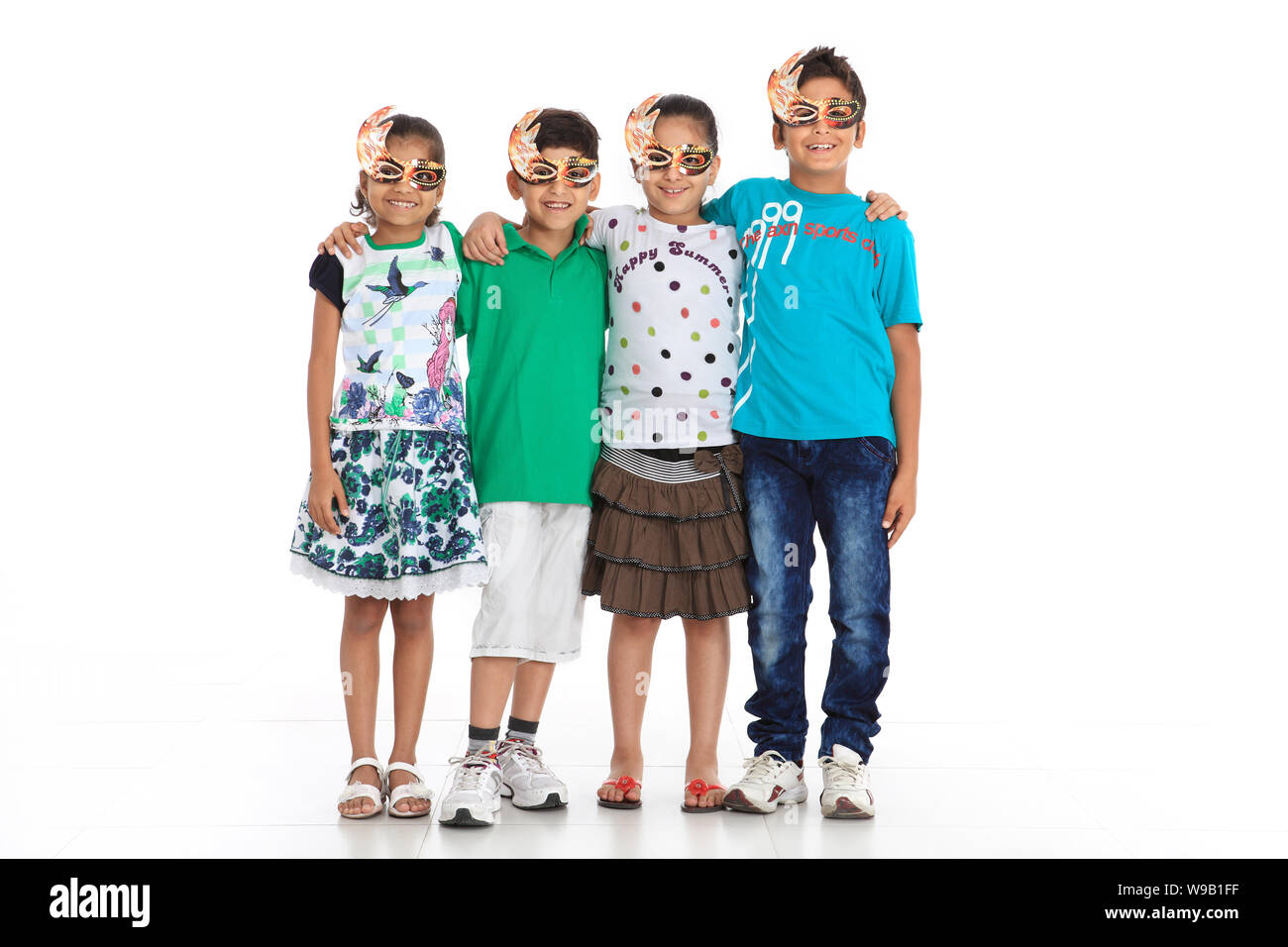 Group of children standing together Stock Photo - Alamy