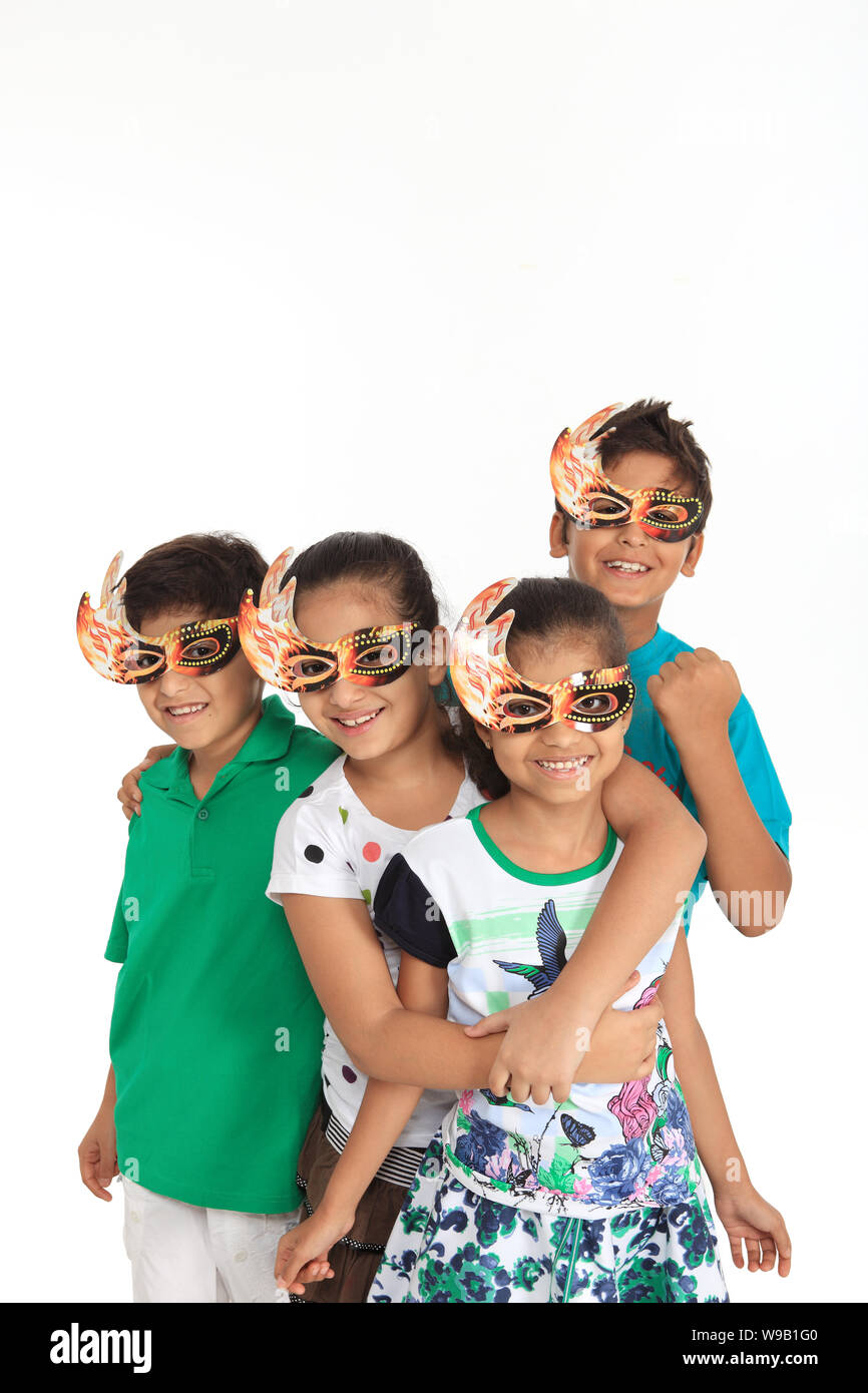 Group of children standing together Stock Photo - Alamy