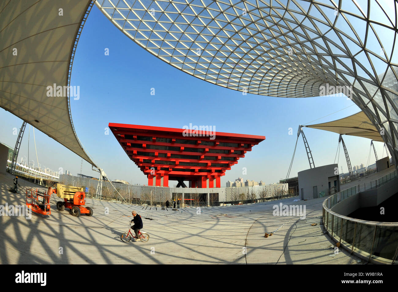 The cable-membrane structures, left, the Sun Valley, right, and the ...