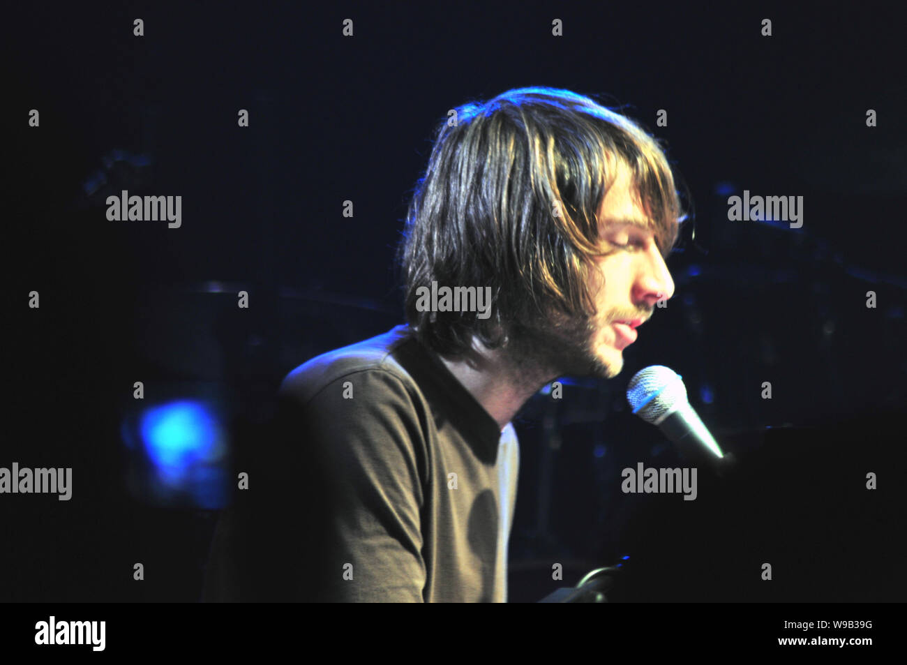 German pop singer Maximilian Hecker performs at a concert during his ...