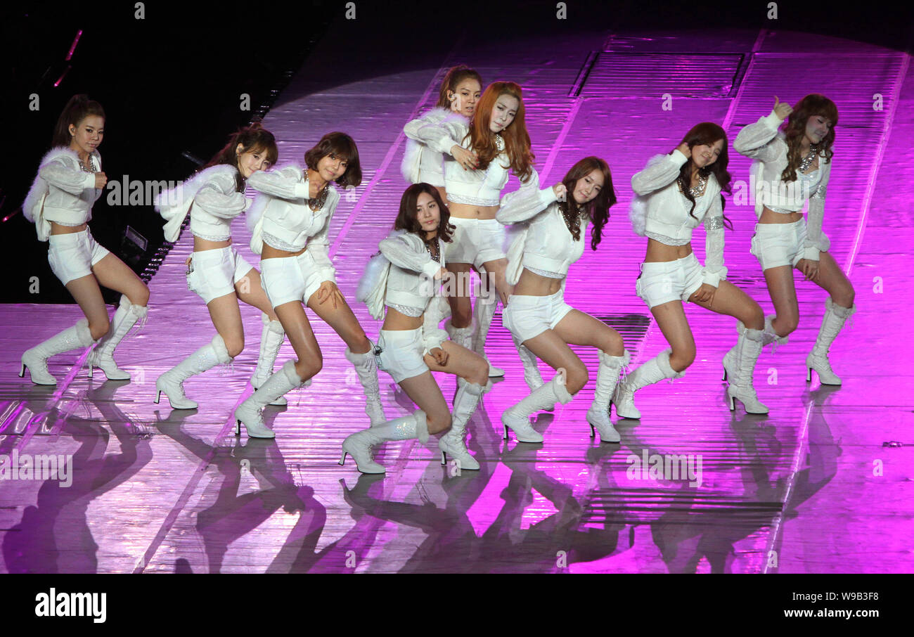 South Korean pop group Girls Generation performs at their concert in ...