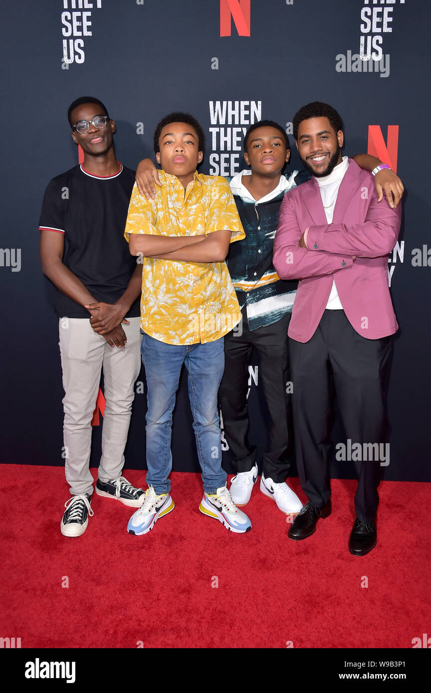 Los Angeles, USA. 11th Aug, 2019. Ethan Herisse, Asante Blackk, Caleel ...