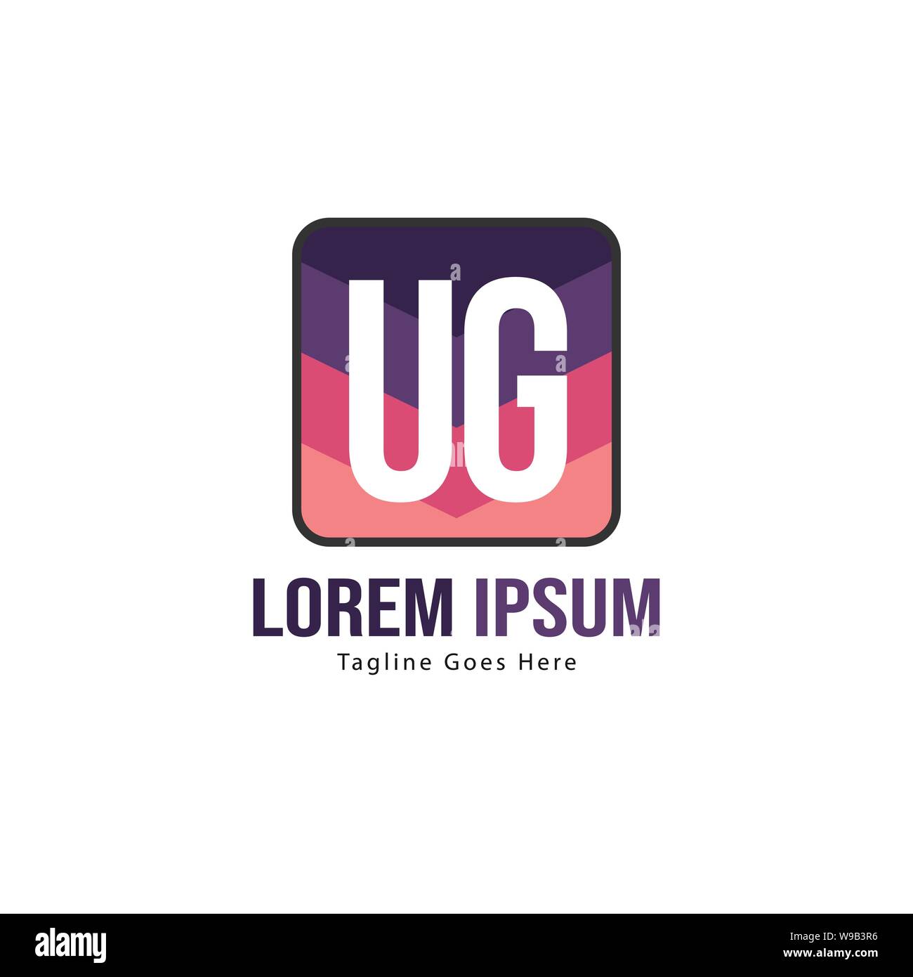 UG Letter Logo Design. Creative Modern UG Letters Icon Illustration ...