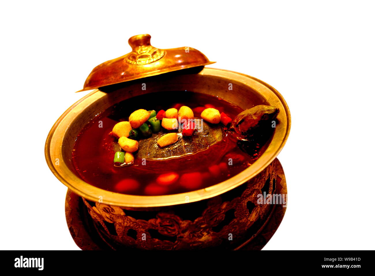 Chinese cuisine: Braised soft shelled turtle Stock Photo - Alamy