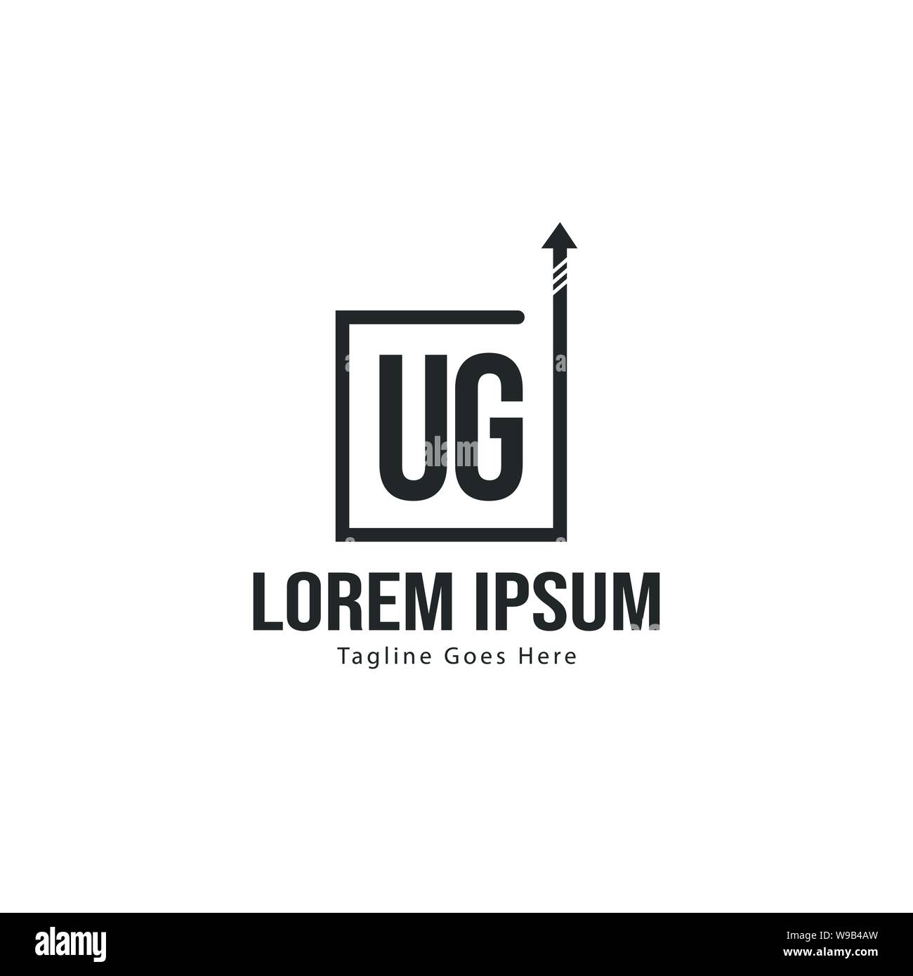 UG Letter Logo Design. Creative Modern UG Letters Icon Illustration ...