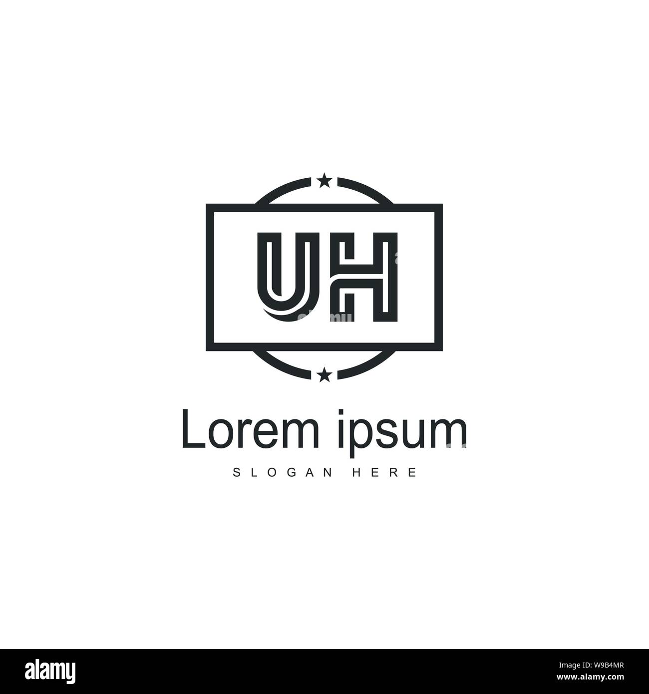 UH Letter Logo Design. Creative Modern UH Letters Icon Illustration ...
