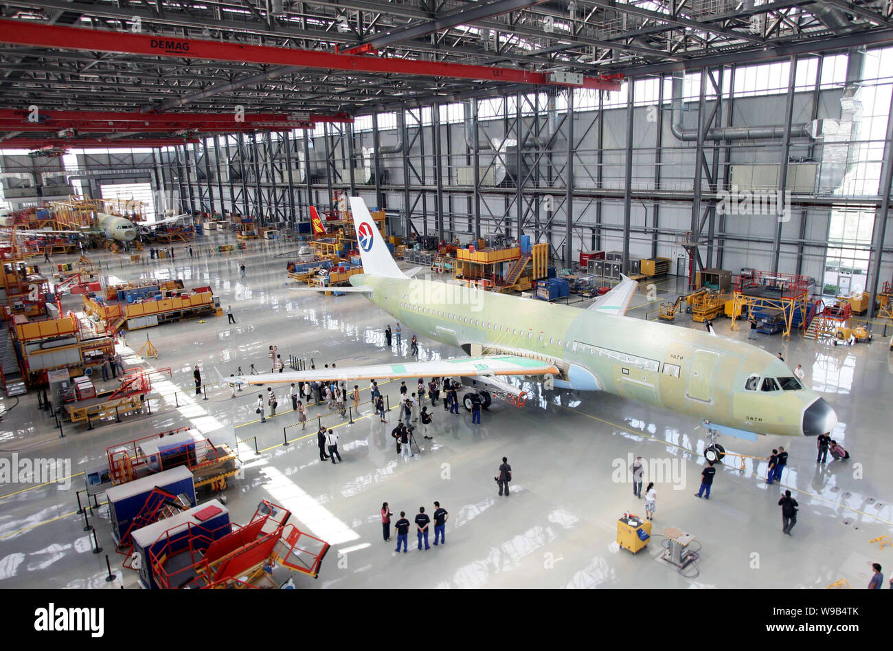 --FILE--An Airbus A320 jet plane, ordered by China Eastern Airlines, is ...
