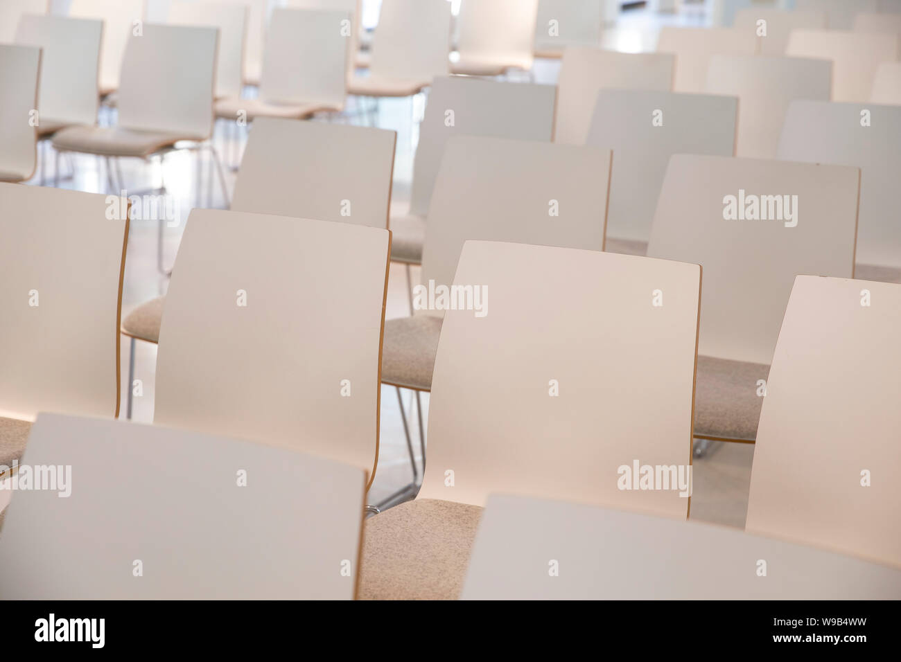 Rows of chairs set up for a conference in Berlin, Germany Stock Photo ...
