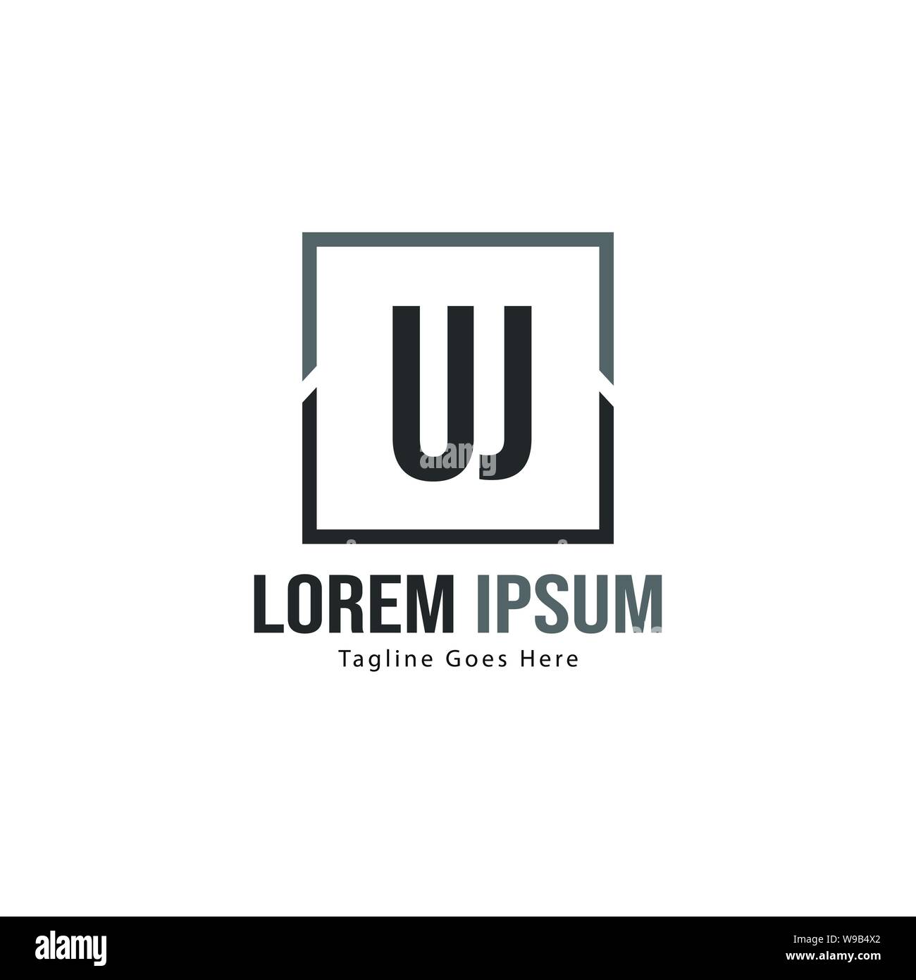 UJ Letter Logo Design. Creative Modern UJ Letters Icon Illustration ...