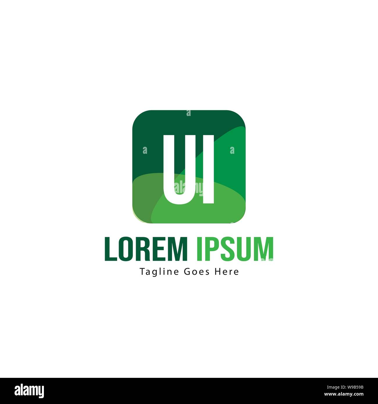 UI Letter Logo Design. Creative Modern UI Letters Icon Illustration ...