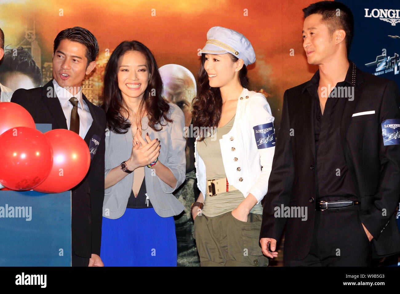 (From left) Hong Kong singer and actor Aaron Kwok, Taiwanese actress ...