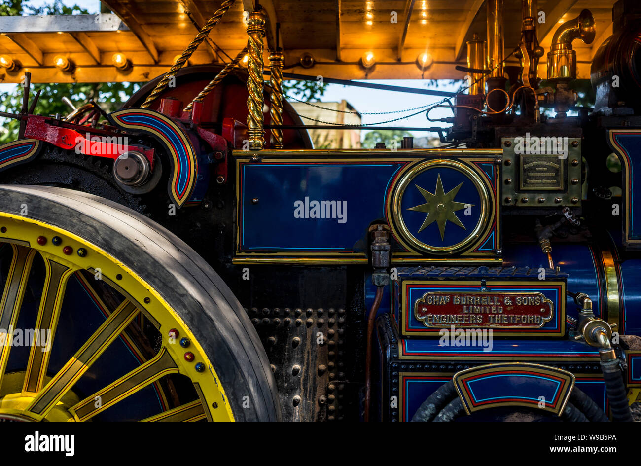 Detail shot of an old steam engine at Hollycombe Steam Museum in ...