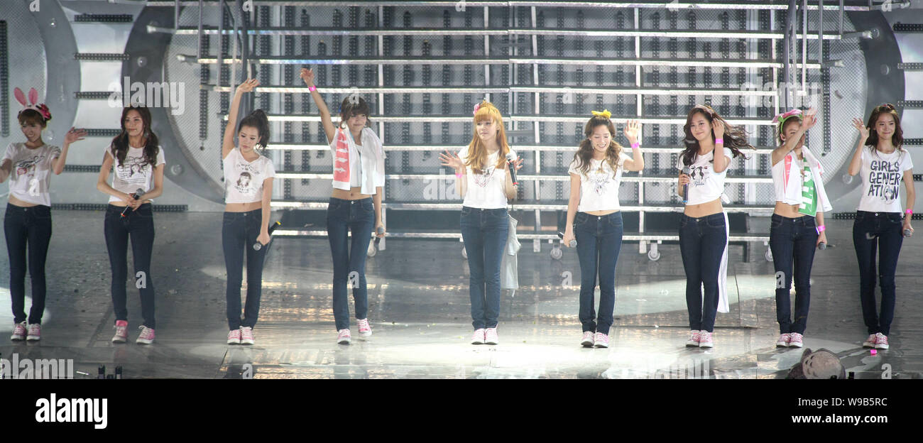 South Korean pop group Girls Generation performs at their concert in ...